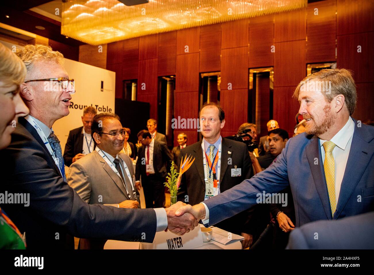 Delhi, India. 15th Oct, 2019. King Willem-Alexander of The Netherlands ...