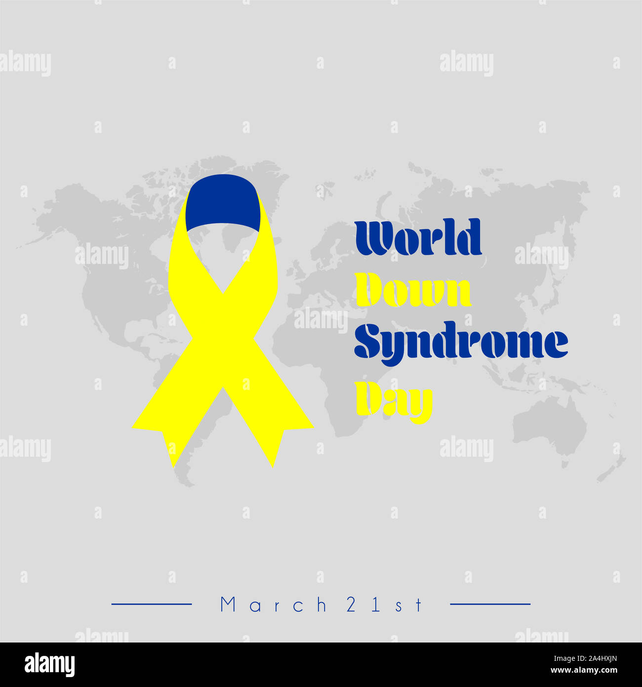 World Down Syndrome Day with banner vector design Stock Photo - Alamy