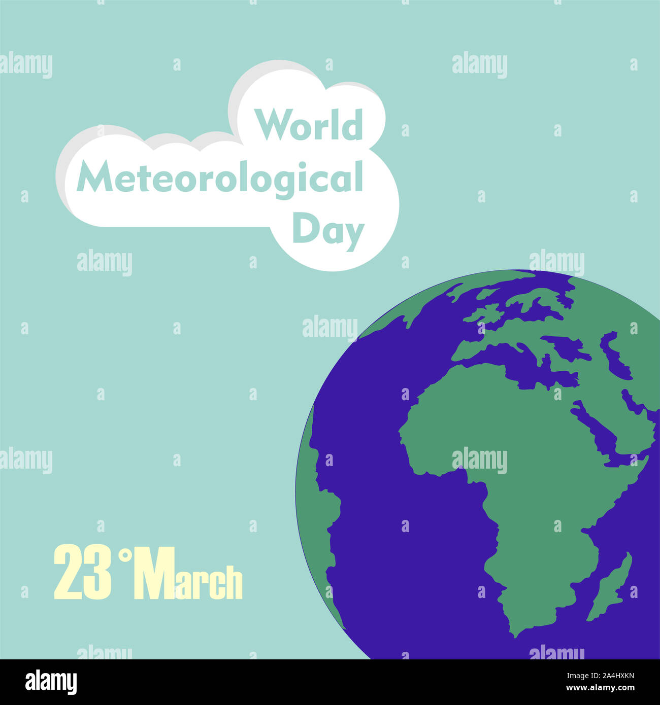 World Meteorological Day with earth design Stock Photo - Alamy