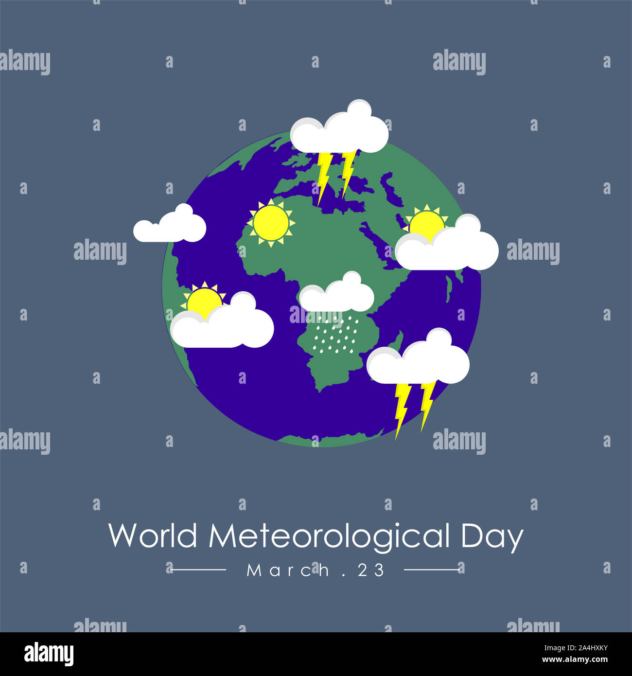 Weather icons flat hi-res stock photography and images - Alamy