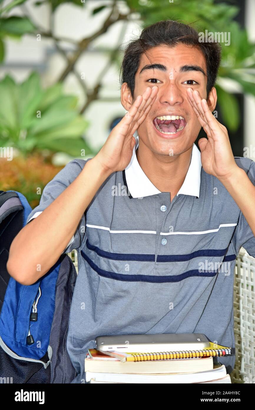 Boy shouting school hi-res stock photography and images - Alamy