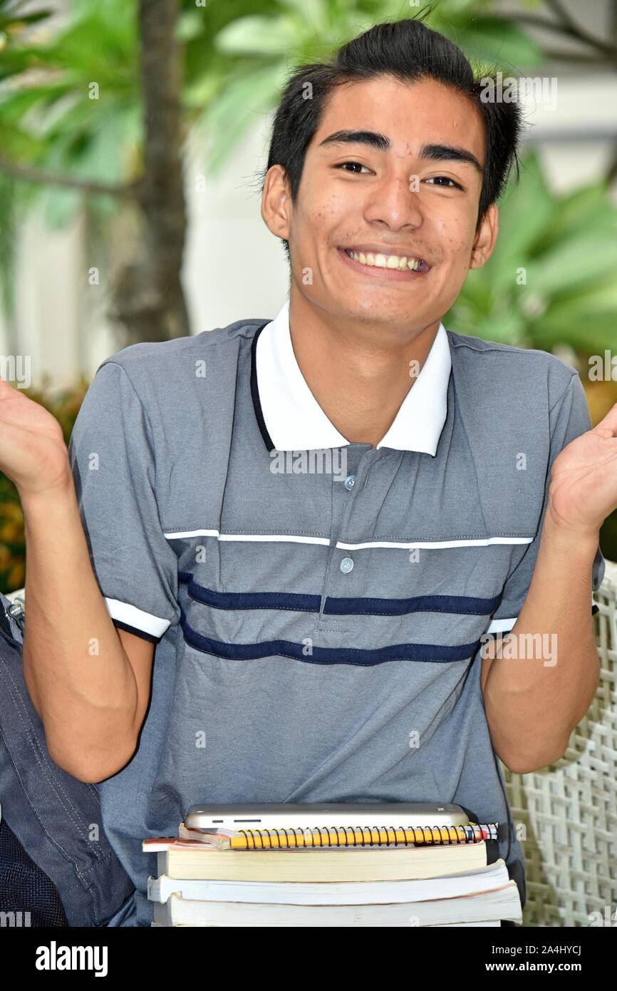 An Undecided Boy Student Stock Photo - Alamy