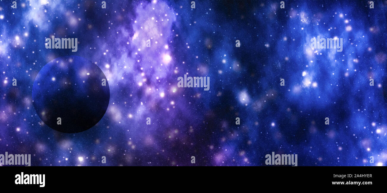 Discovery in astronomy, cosmic abstract and future technology concept ...