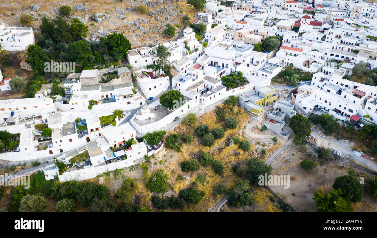 Rhodes city beach aerial hi-res stock photography and images - Alamy