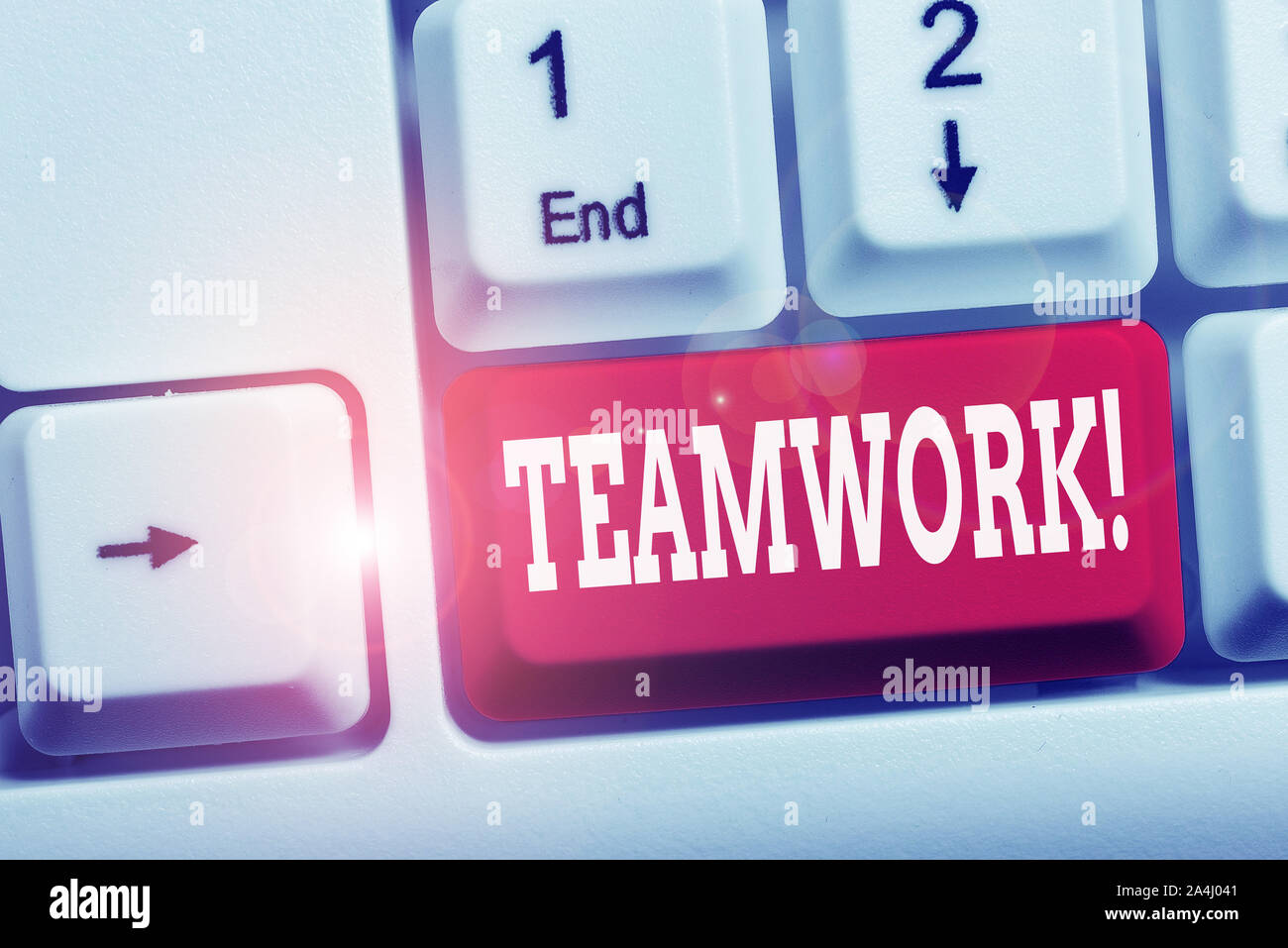 Writing note showing Teamwork. Business concept for combined action of ...