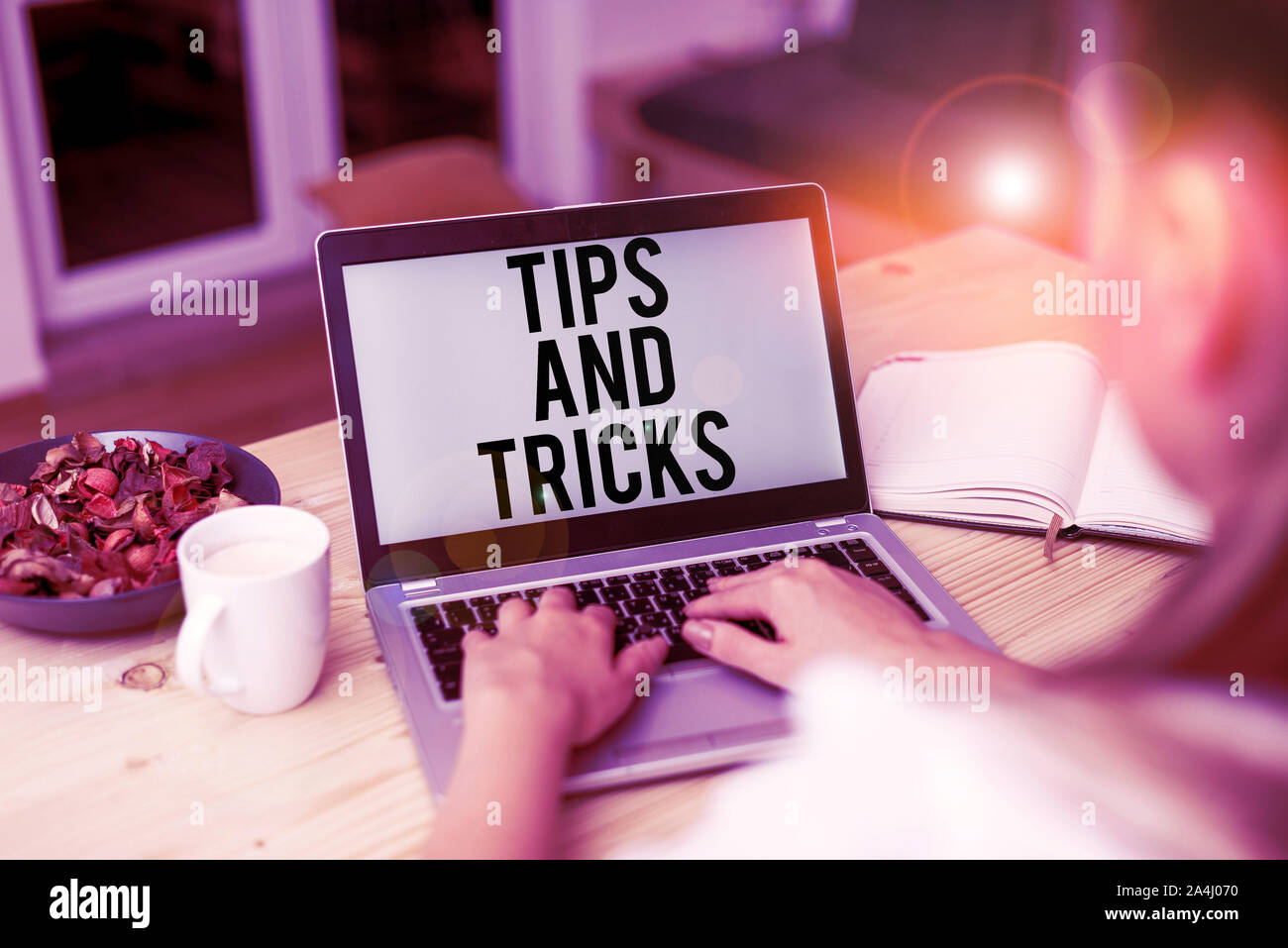 Handwriting text Tips And Tricks. Conceptual photo piece of inside ...