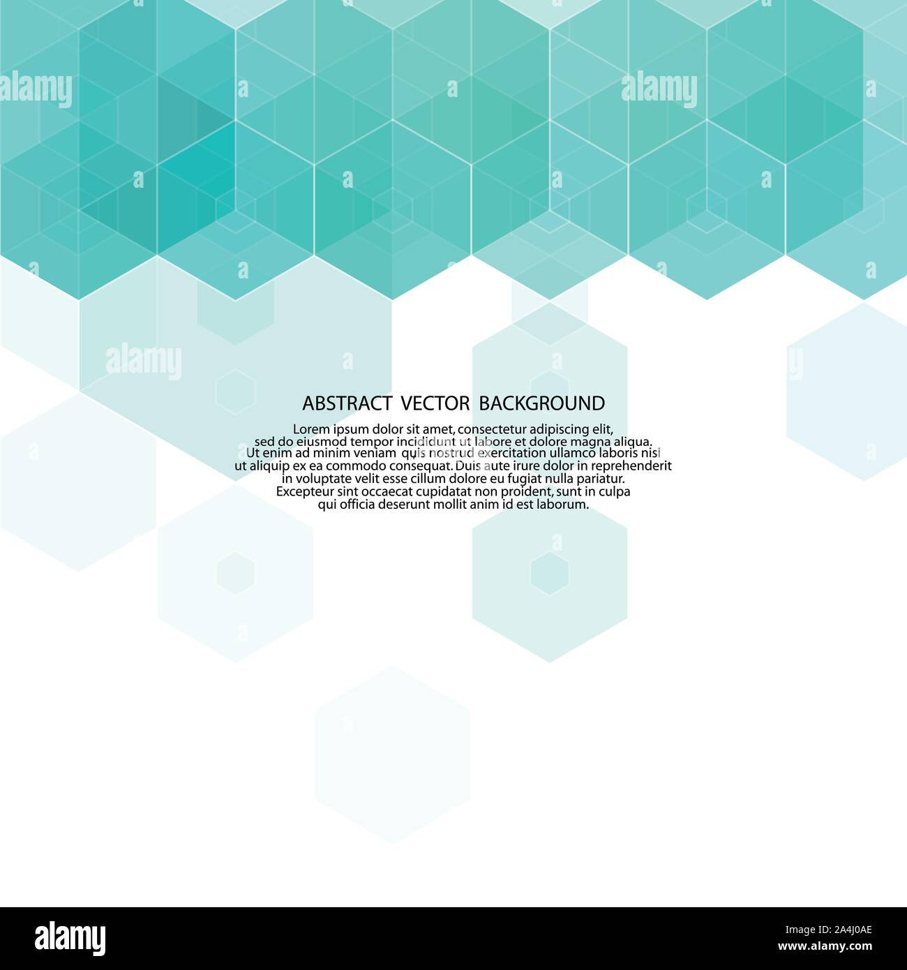turquoise hexagons. presentation layout. abstract vector illustration ...