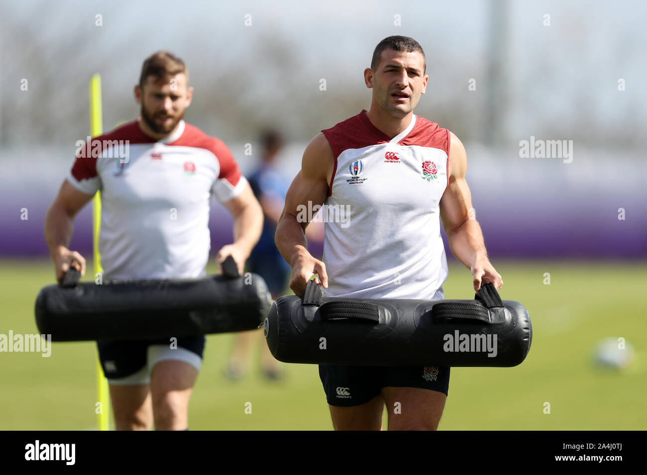 England's Jonny May during the training session at Beppu City Jissoji ...