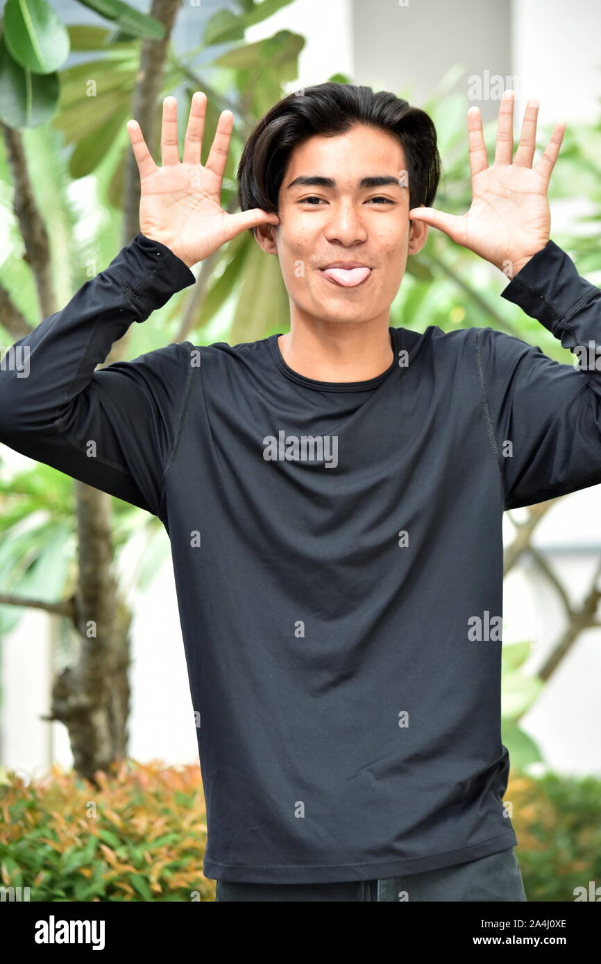 Man Making Funny Faces Stock Photo - Alamy