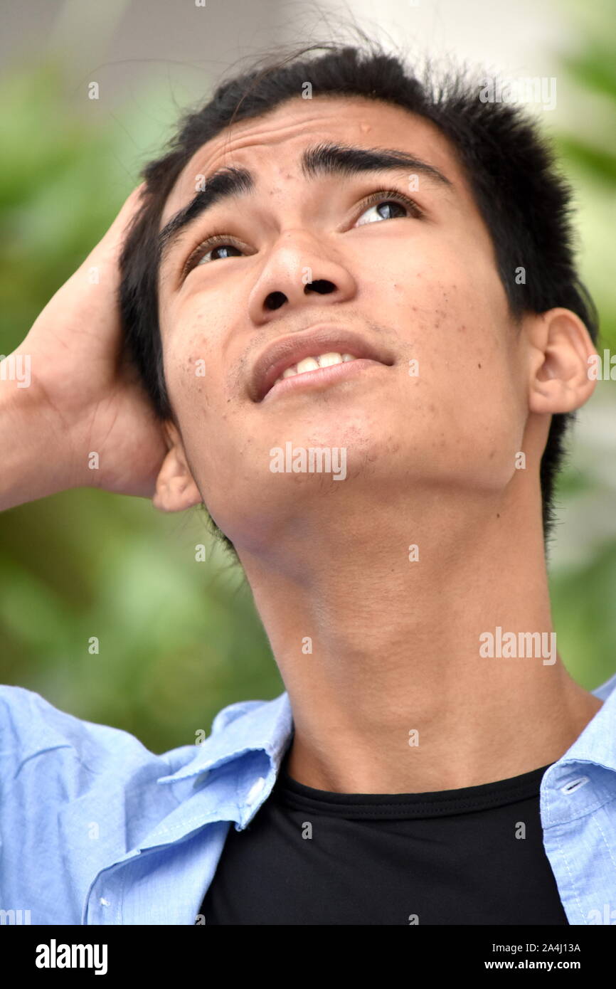 Contemplative Male Man Stock Photo - Alamy