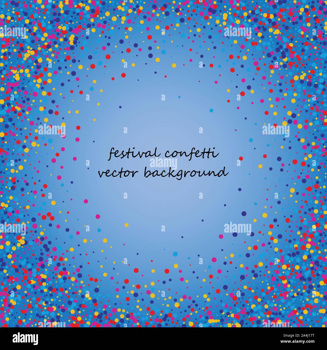 colored circles on a blue background. Photo Frame. Celebration. vector ...