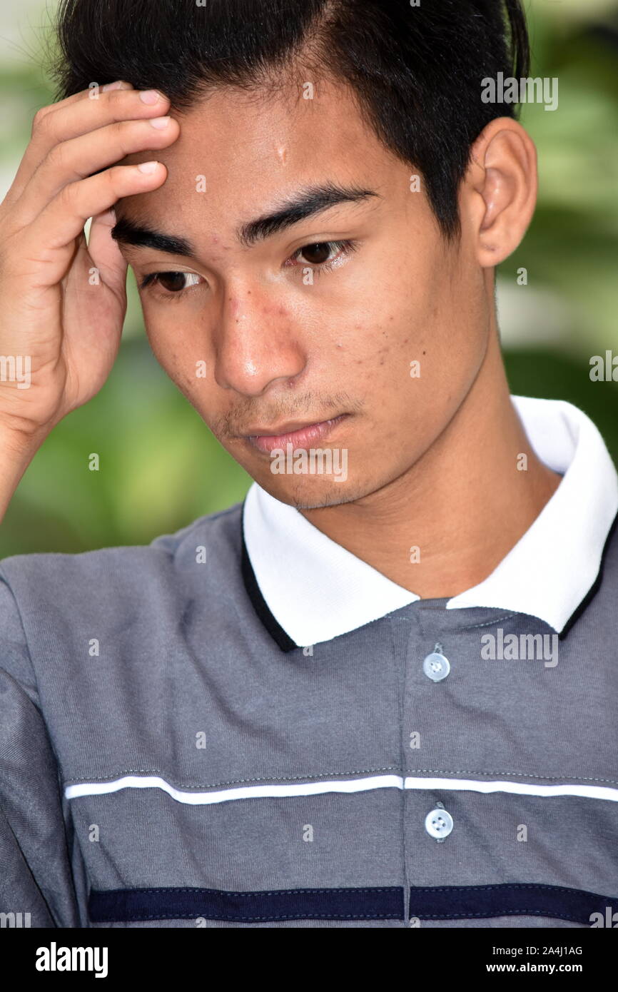 Worried Male Person Stock Photo - Alamy