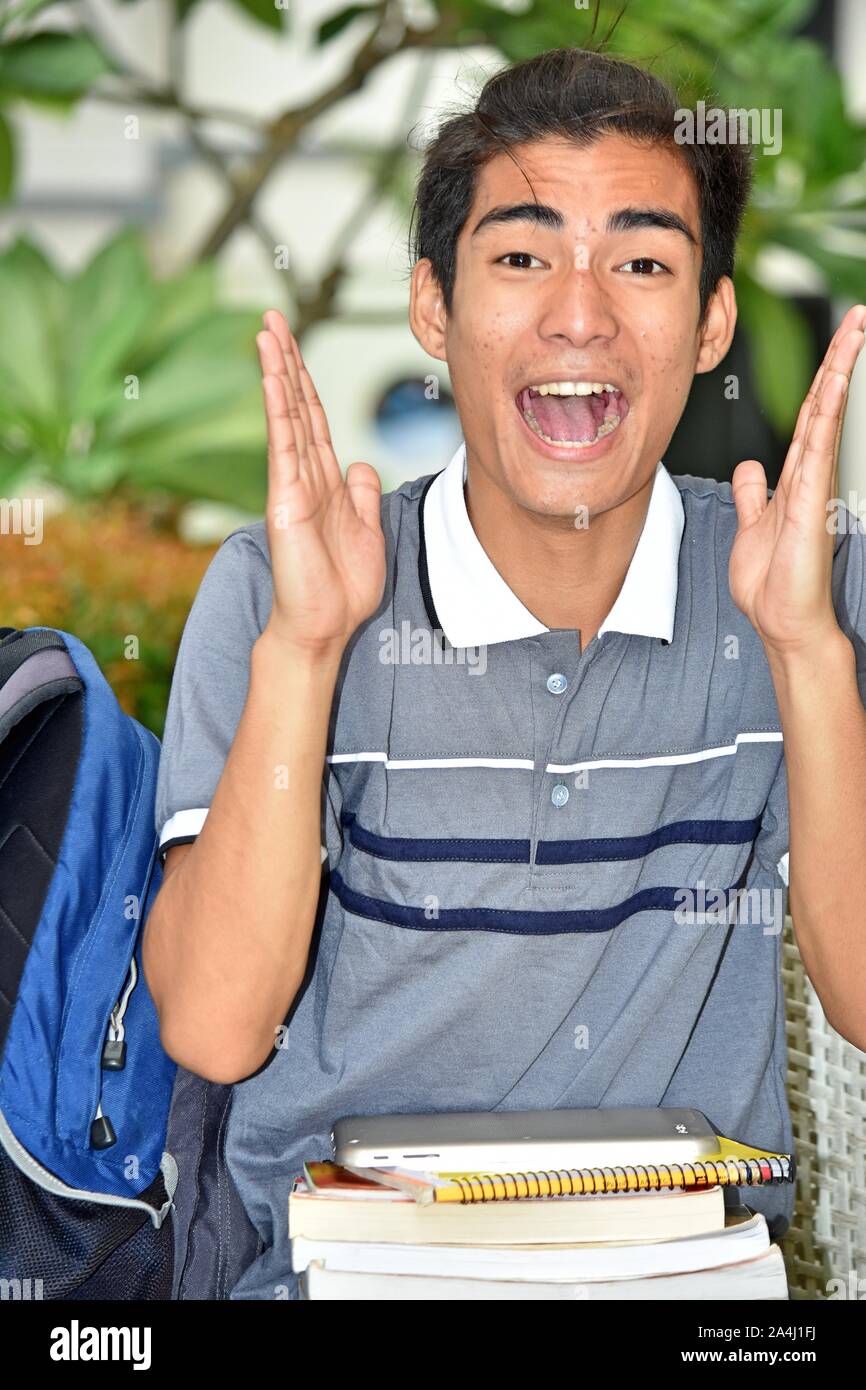 Surprised Diverse Student Stock Photo - Alamy