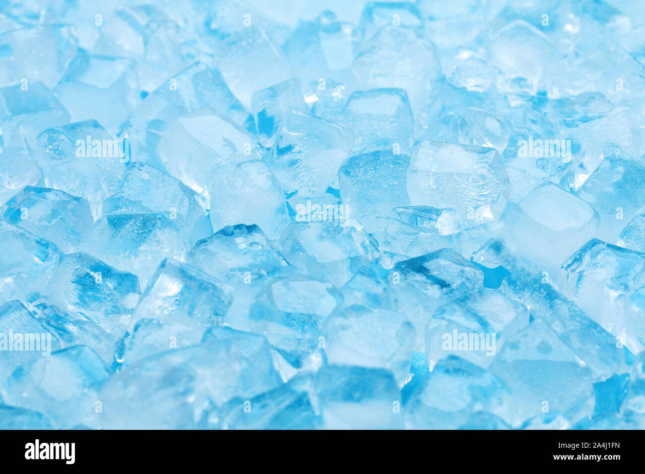 winter clear blue ice cube texture or natural cold background Stock ...