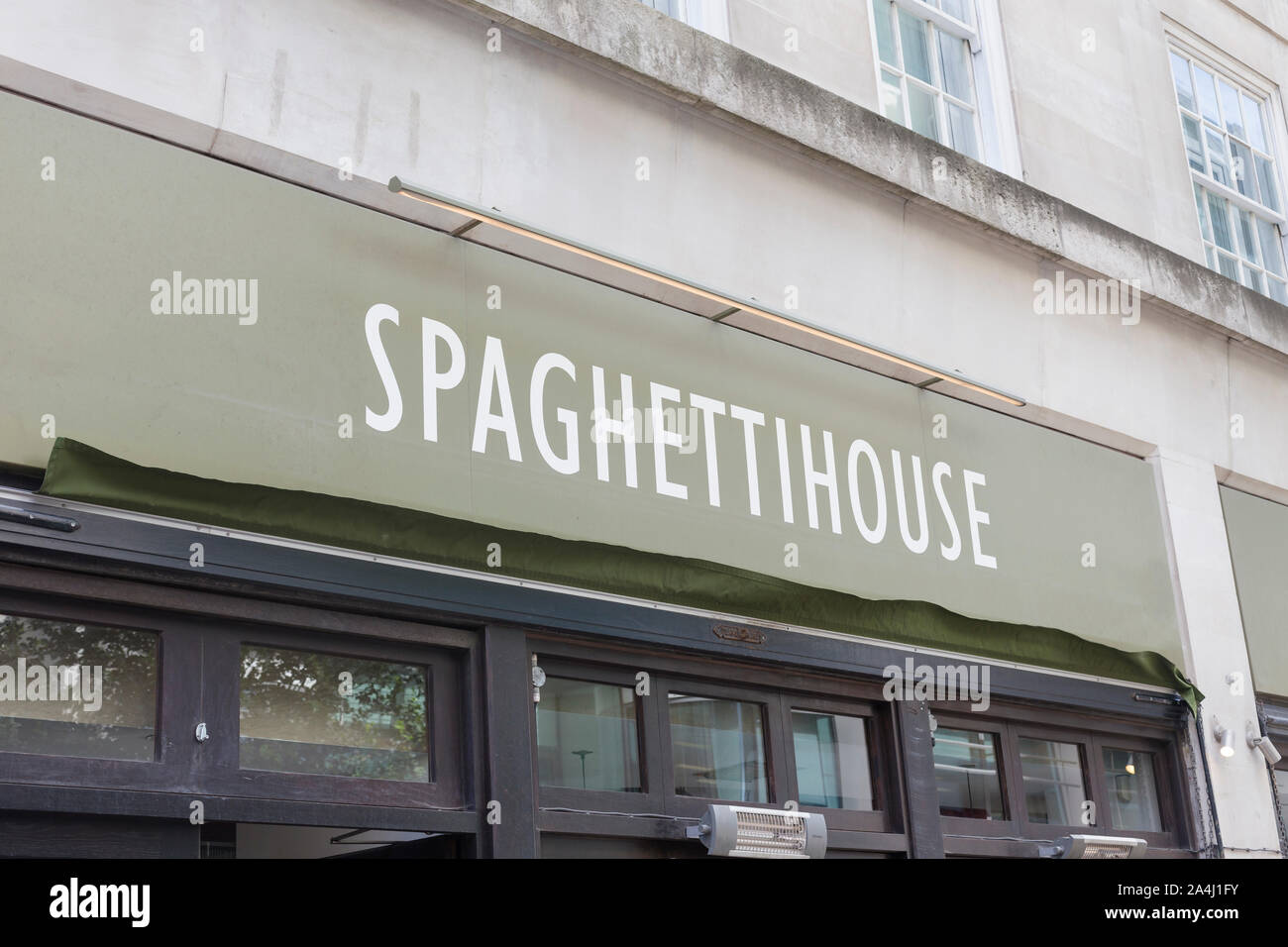 Spaghettihouse restaurant sign logo, London, England Stock Photo - Alamy