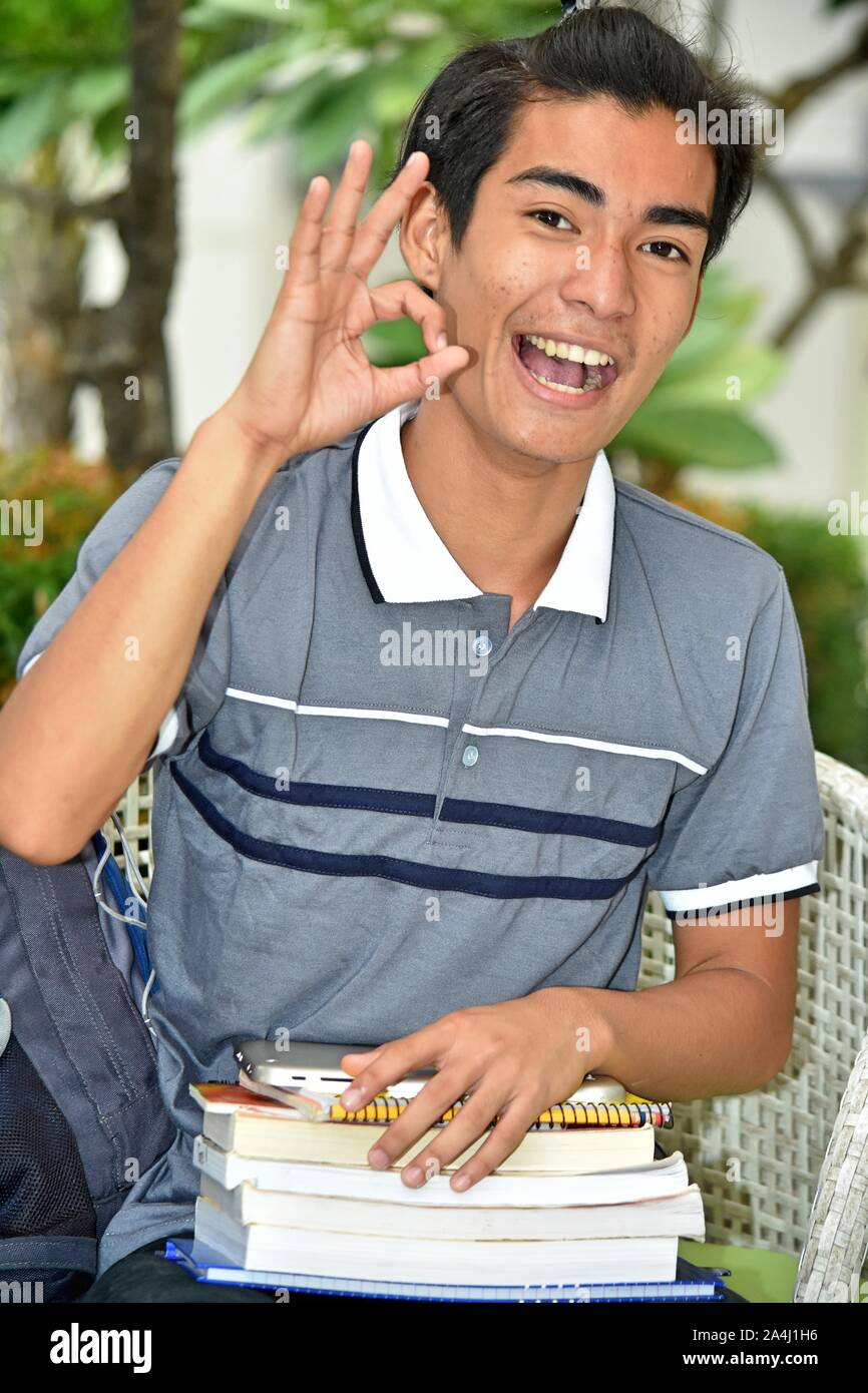 Ok University Filipino Boy Student Stock Photo - Alamy