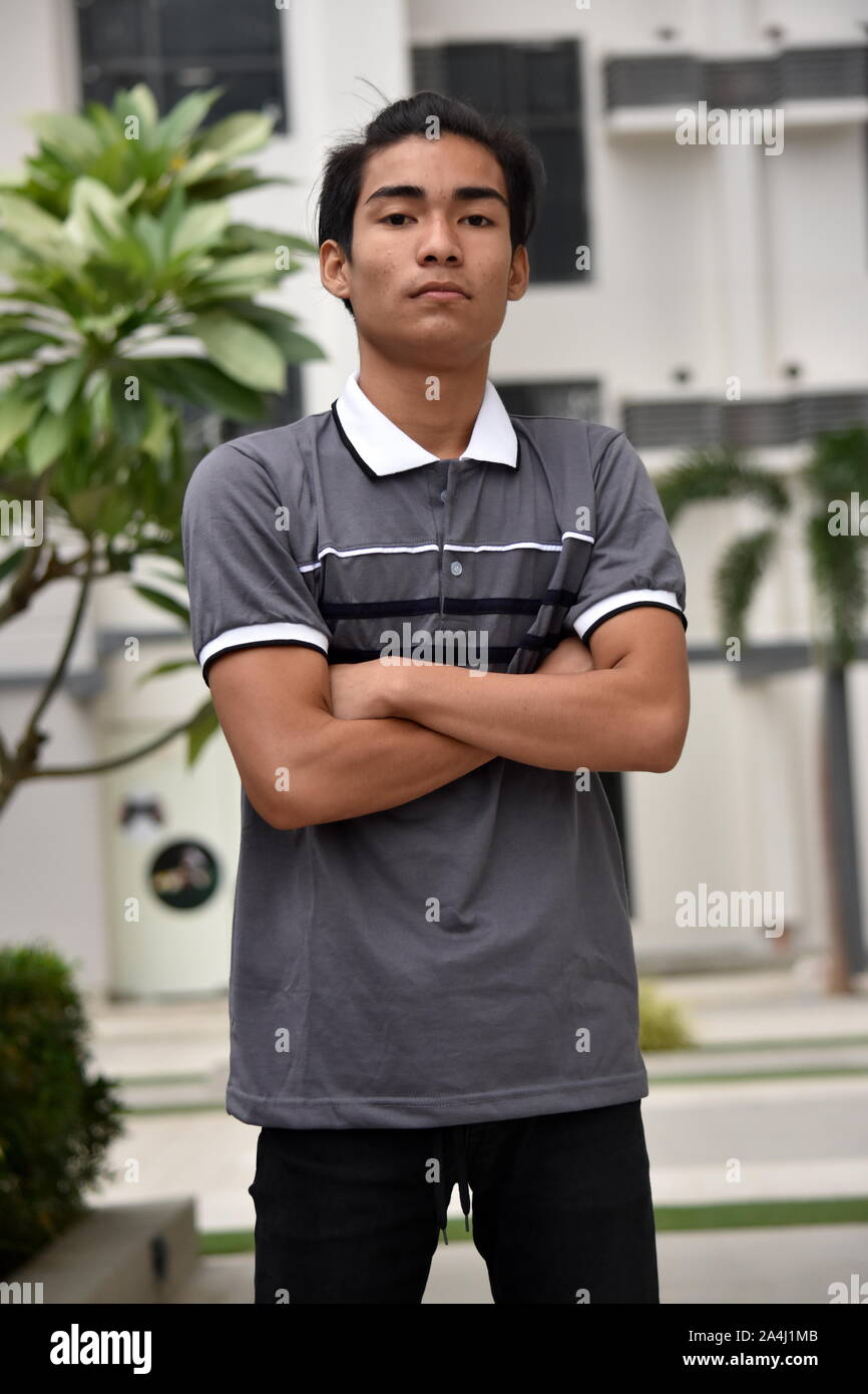 Stubborn Young Filipino Male Person Stock Photo - Alamy