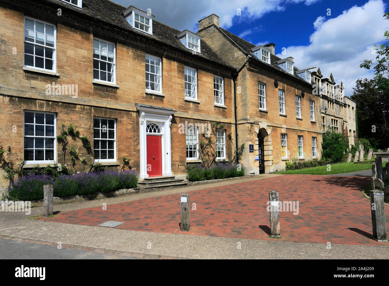 St Peters church precincts, Oundle town, Northamptonshire, England, UK ...