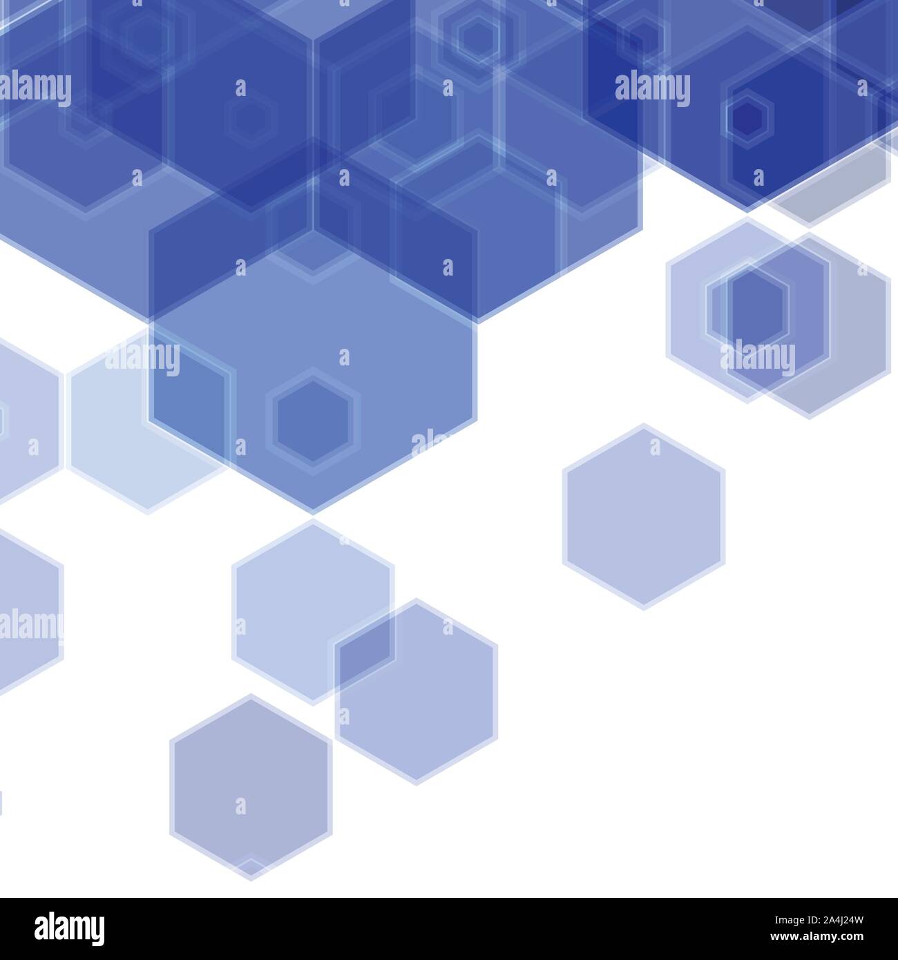 Vector background with blue and white hexagonal pattern Stock Vector ...