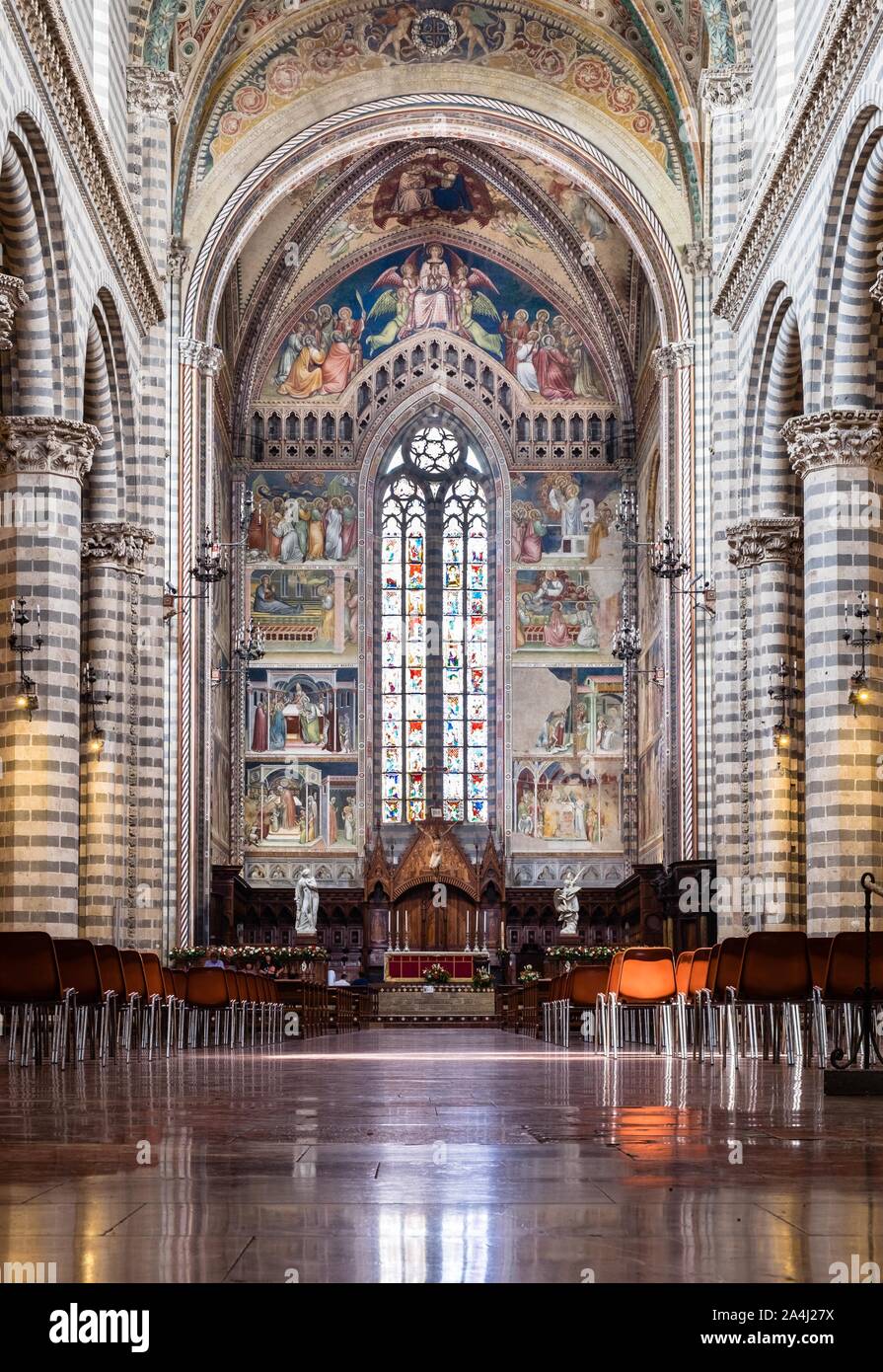 Interior, choir, 14th century, Cathedral Santa Maria Assunta, Orvieto ...