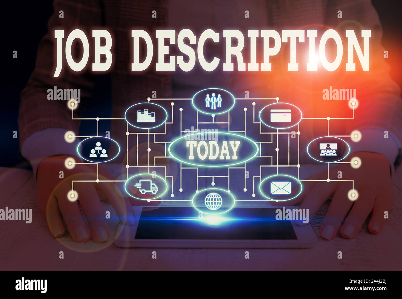 Writing note showing Job Description. Business concept for a formal ...