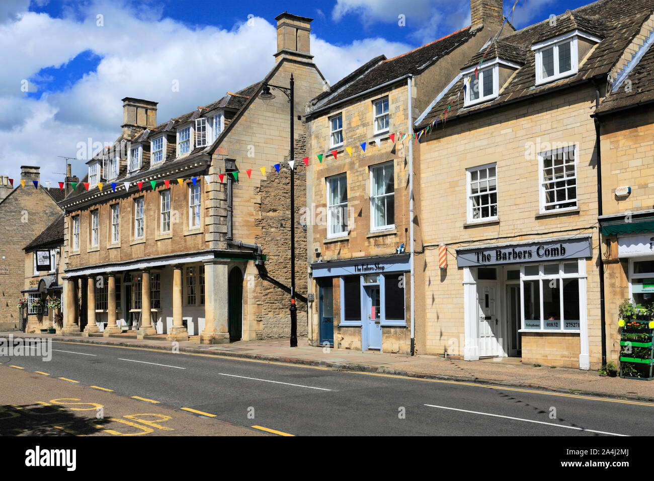 Street view in Oundle Town, Northamptonshire; England; UK Stock Photo ...
