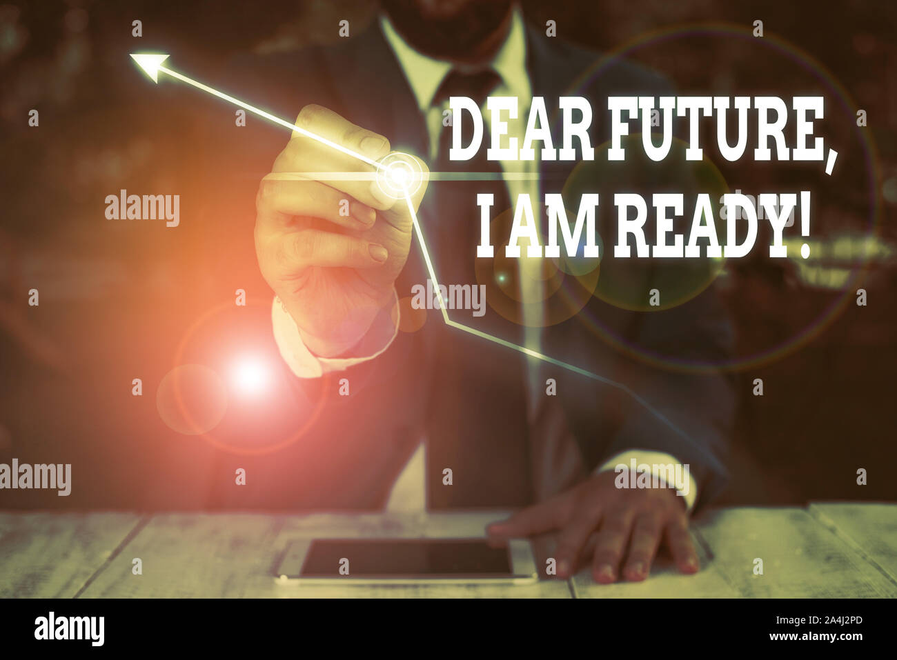 Text sign showing Dear Future I Am Ready. Business photo showcasing ...