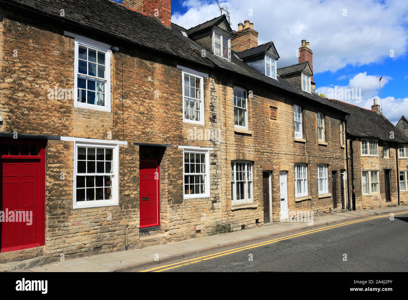 Street view in Oundle Town, Northamptonshire; England; UK Stock Photo ...