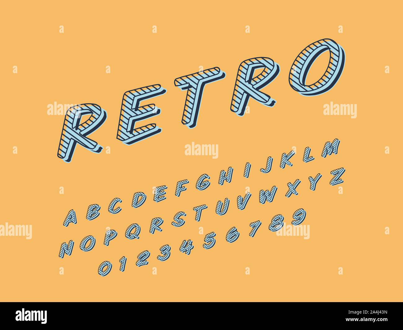 Retro color font and alphabet. Stock vector Stock Vector Image & Art ...