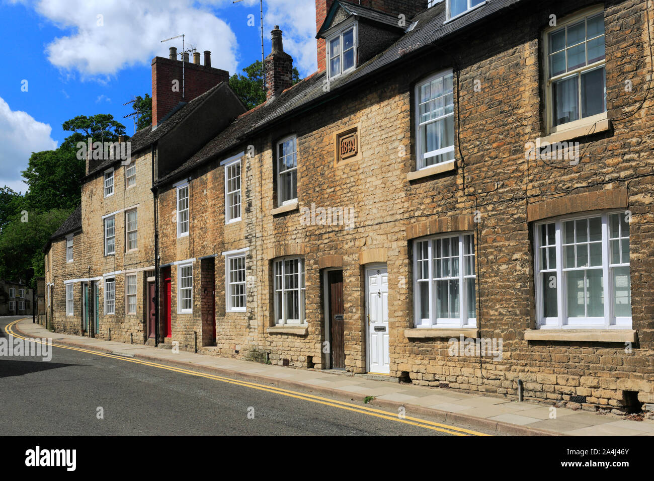 Street view in Oundle Town, Northamptonshire; England; UK Stock Photo ...