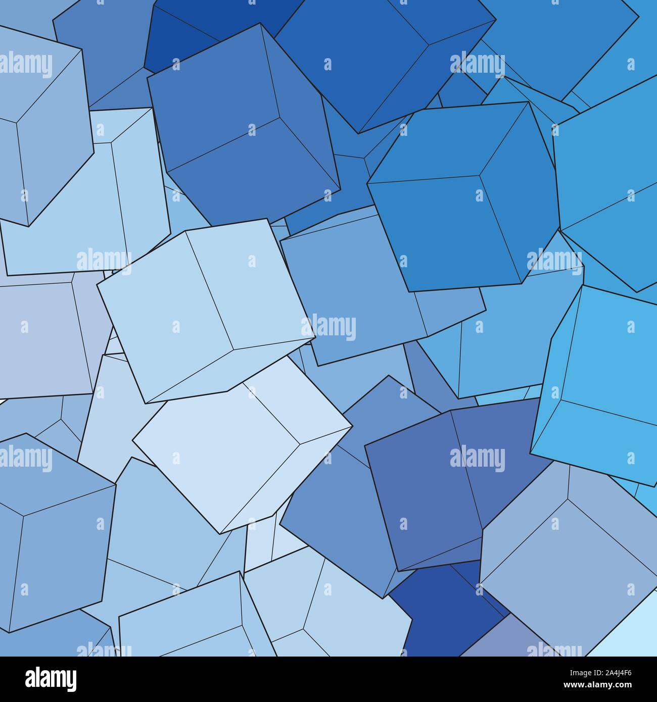 abstract blue cubes. vector geometric background Stock Vector Image ...