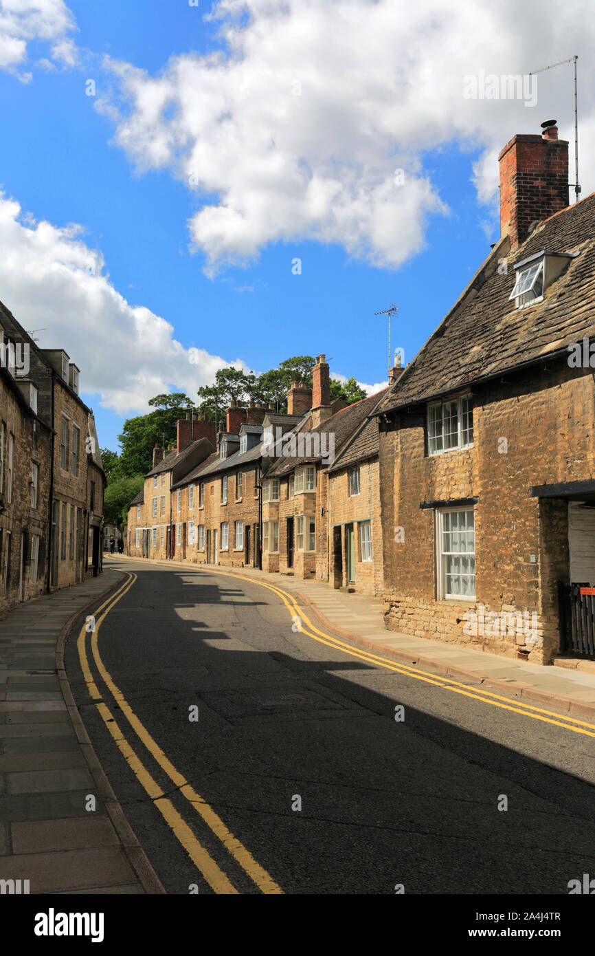 Street view in Oundle Town, Northamptonshire; England; UK Stock Photo ...
