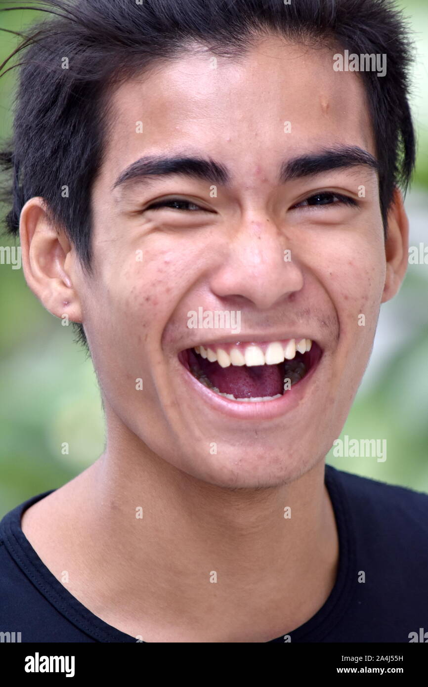 Happy Handsome Diverse Male Person Stock Photo - Alamy