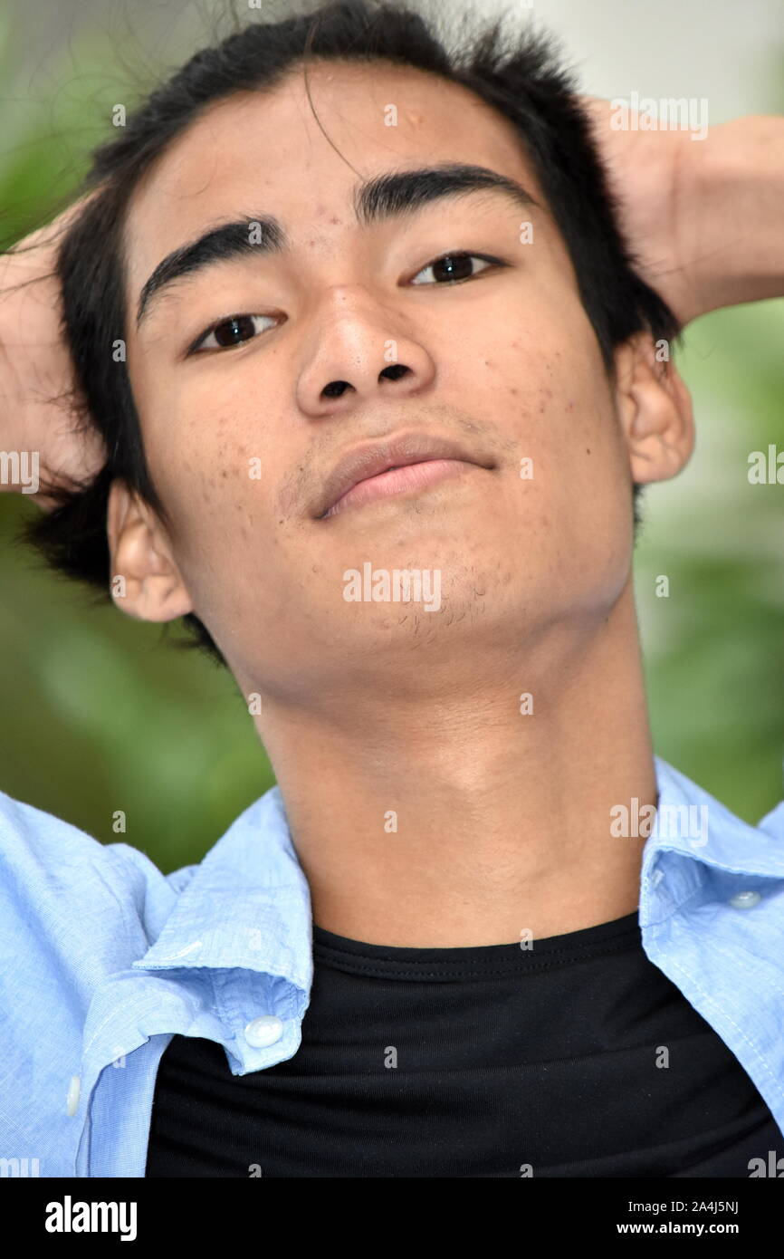 An Unemotional Handsome Person Stock Photo - Alamy