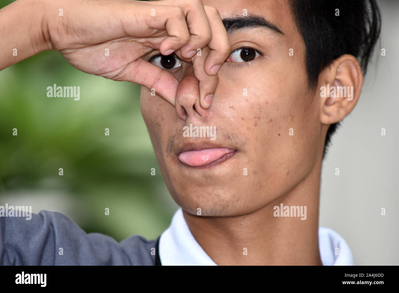 Smelly Young Minority Person Stock Photo - Alamy