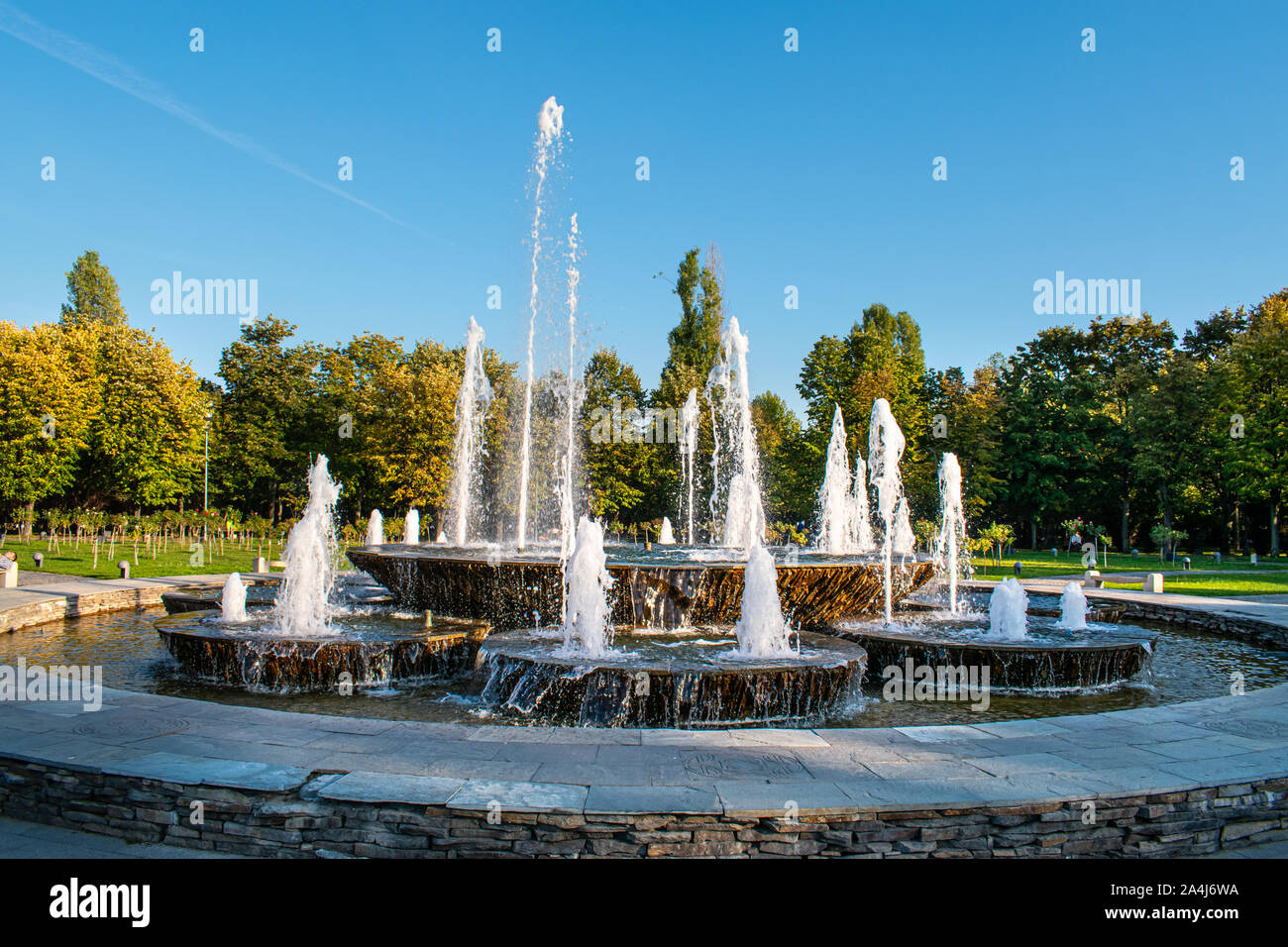 Beautiful Park With Fountain