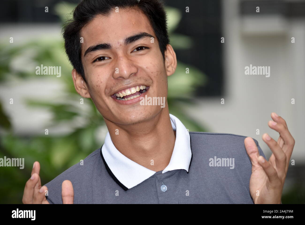 Happy Young Minority Person Stock Photo - Alamy