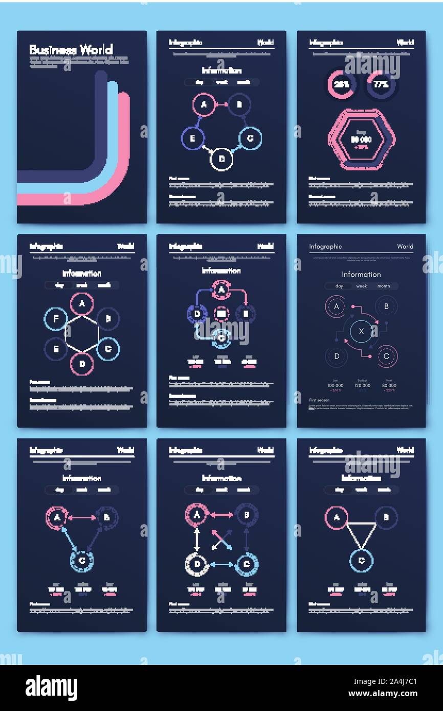 Modern infographic vector concept. Business graphics brochures. Used ...
