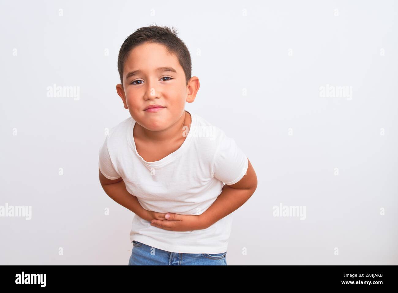 Child and abdominal pain and studio hi-res stock photography and images ...