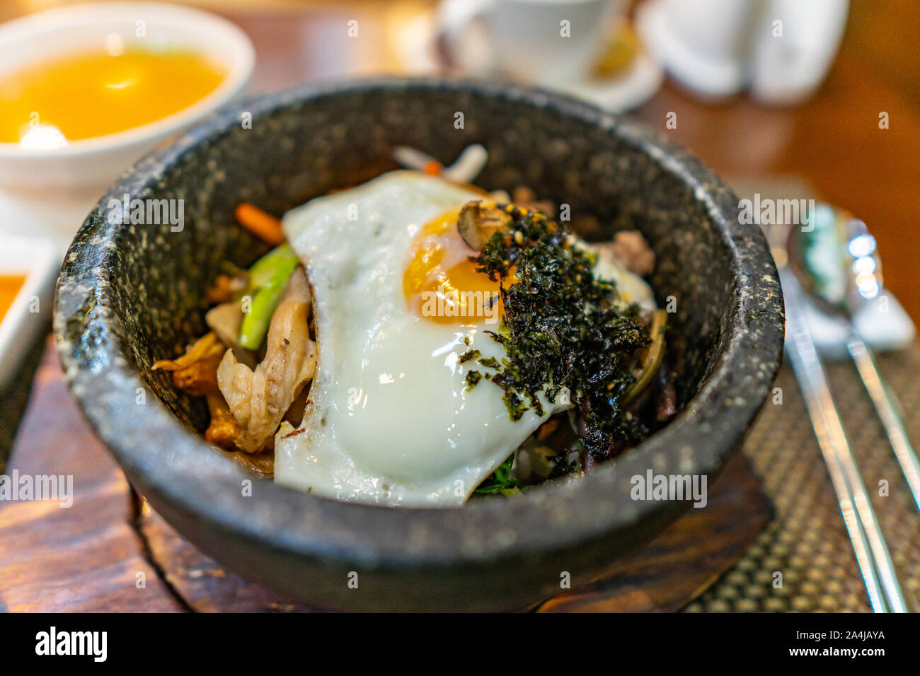 Closeup View of a Mouthwatering Spicy and Tasty Sizzling Korean ...