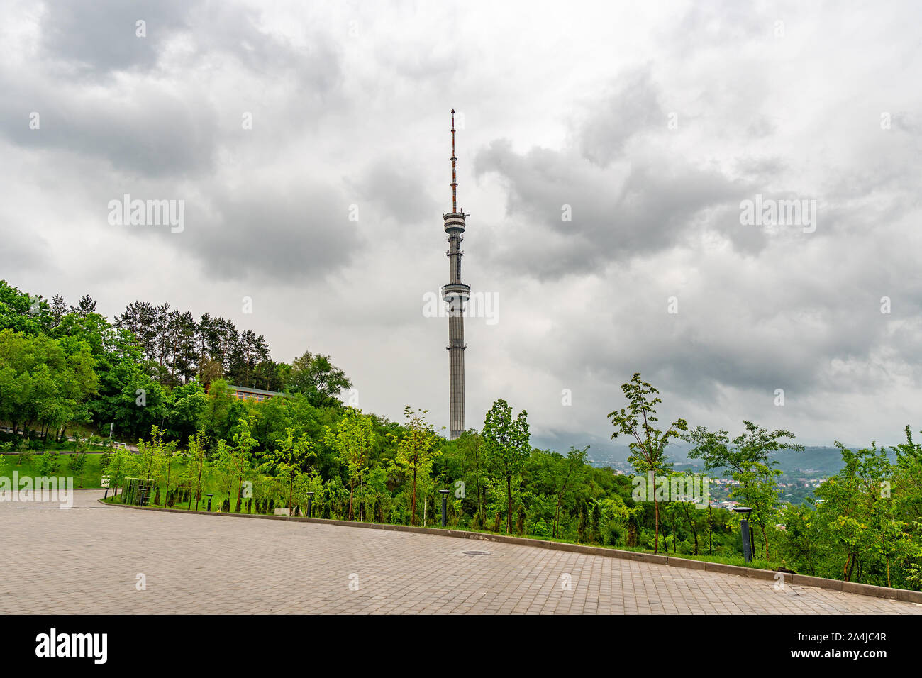 Almaty Kok Tobe Blue Hill Mountain Park Breathtaking View of TV Tower ...
