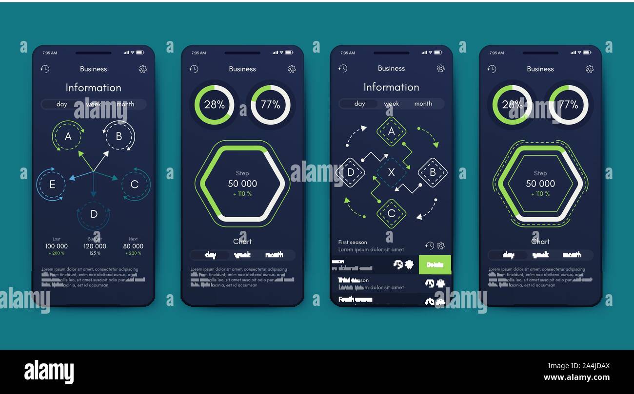 Different UI, UX, GUI screens and flat web icons for mobile apps, responsive website including ...