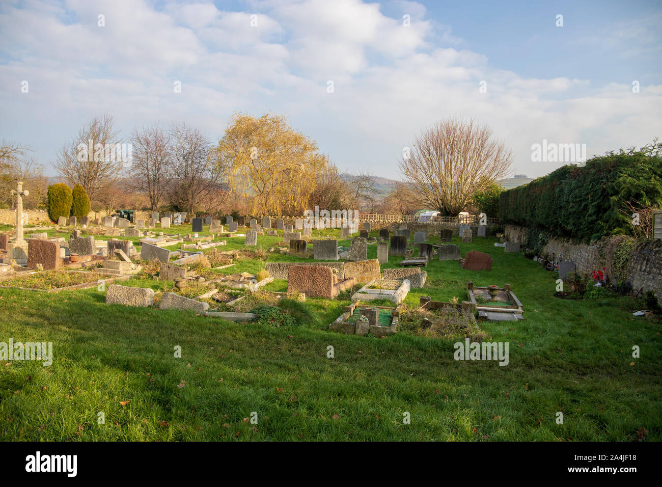 The Graves and Graveyard of St Mary's Church, Saltford Stock Photo - Alamy