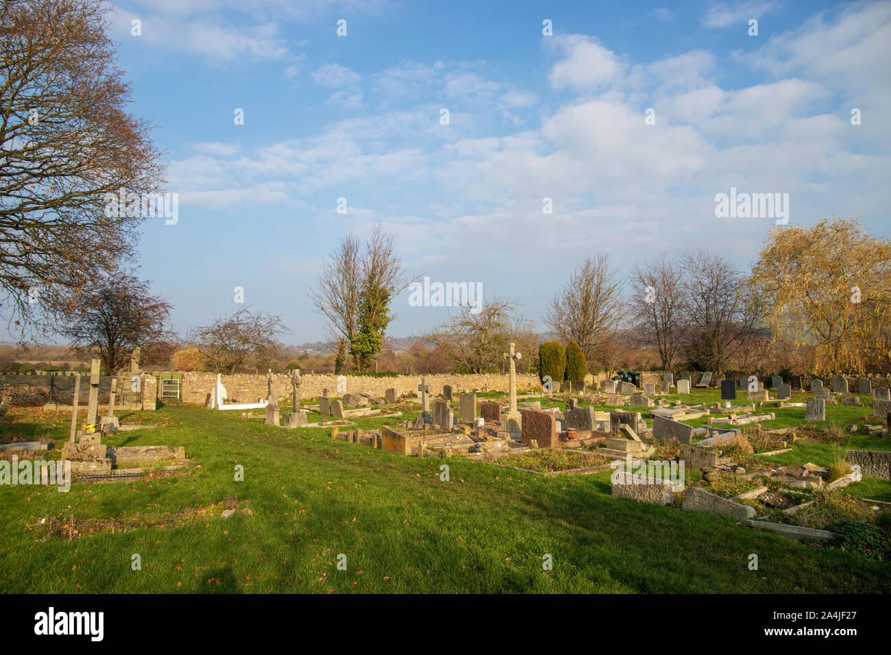The Graves and Graveyard of St Mary's Church, Saltford Stock Photo - Alamy