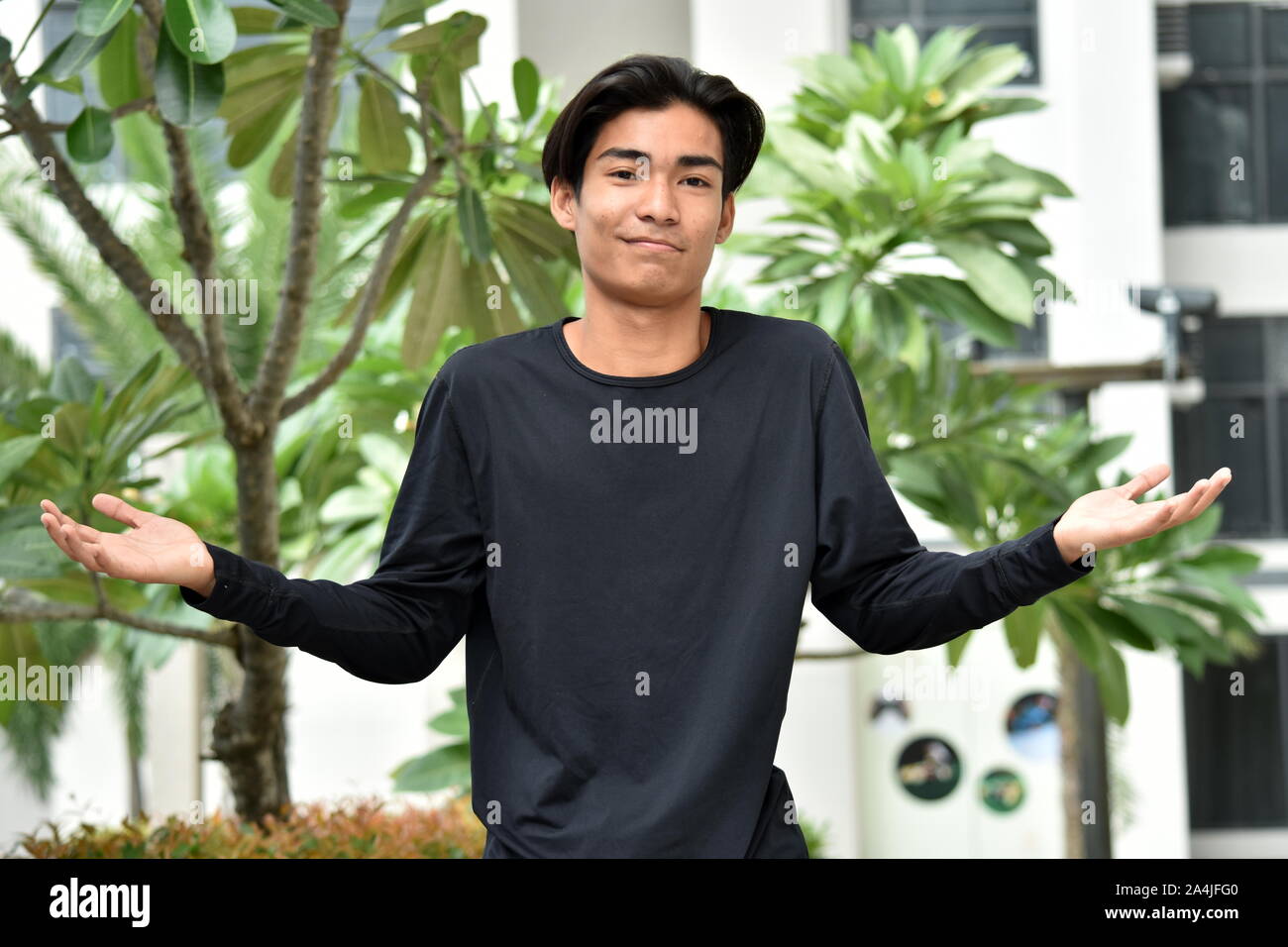 Filipino Male And Indecisiveness Stock Photo - Alamy