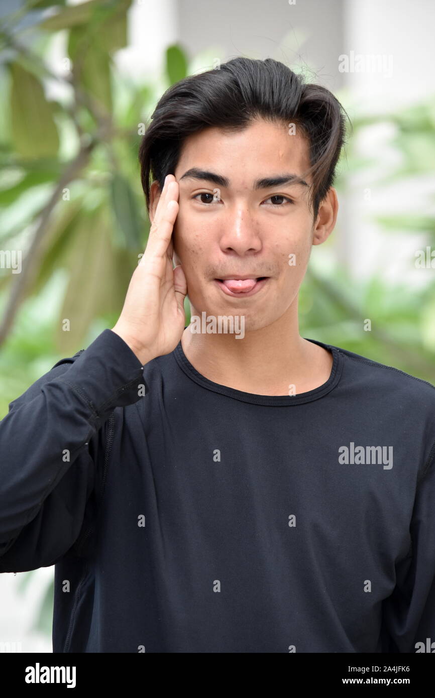Diverse Male Making Funny Faces Stock Photo - Alamy
