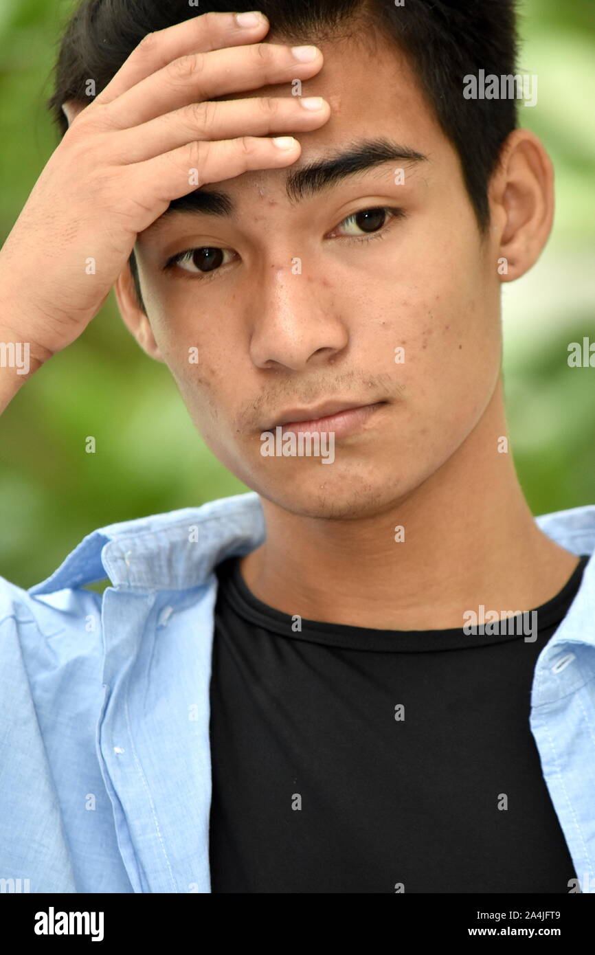 An Anxious Young Filipino Male Stock Photo - Alamy