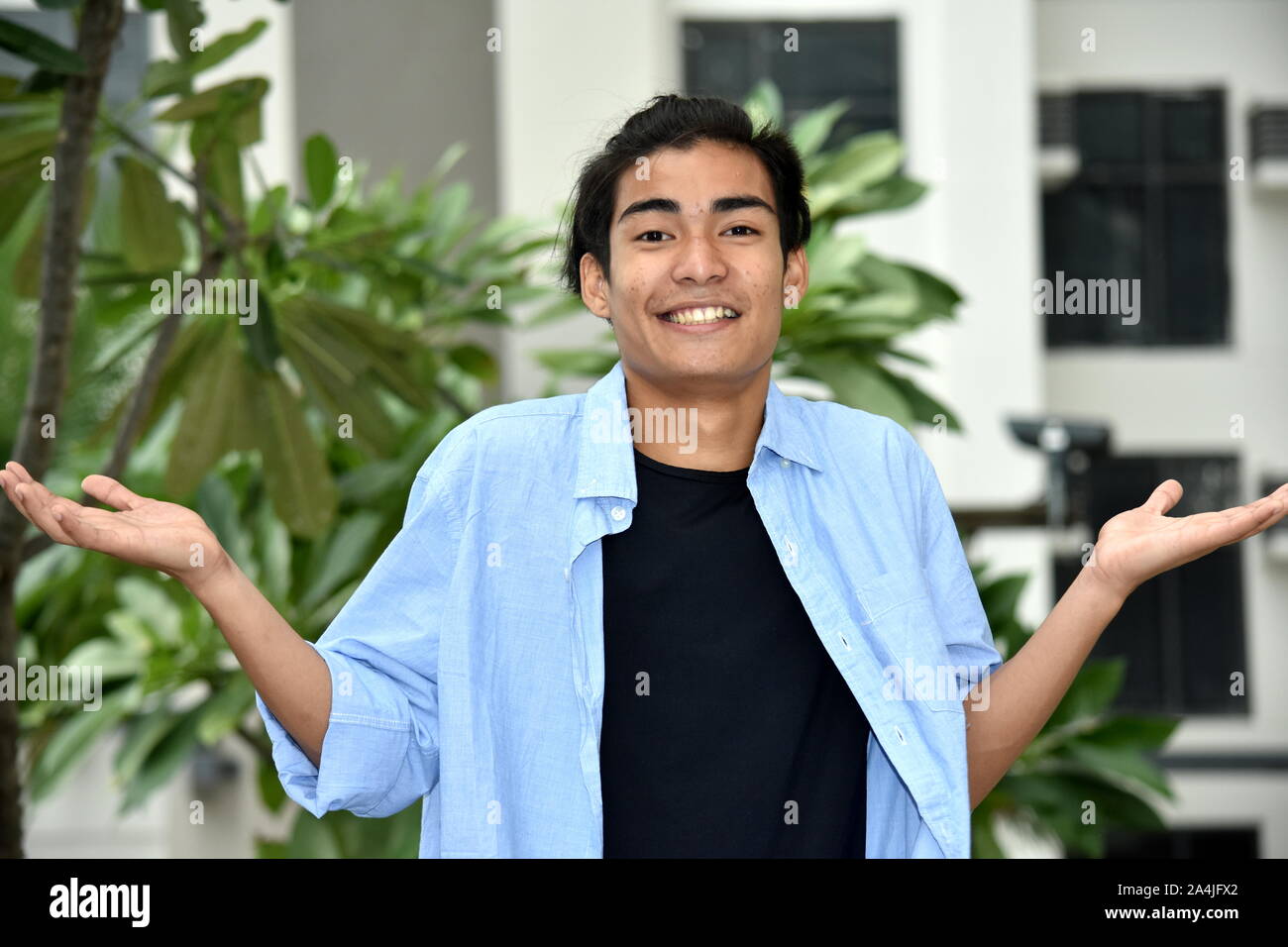 An Indecisive Filipino Male Stock Photo - Alamy