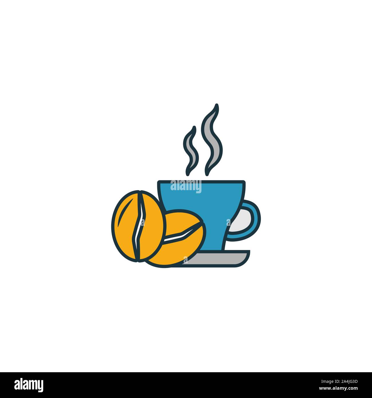 Coffee Logo icon. Thin line symbol design from coffe shop icon ...