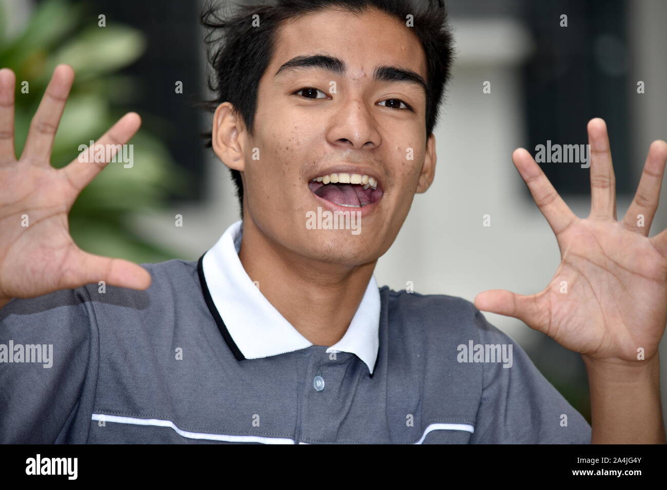 Surprised Handsome Filipino Person Stock Photo - Alamy